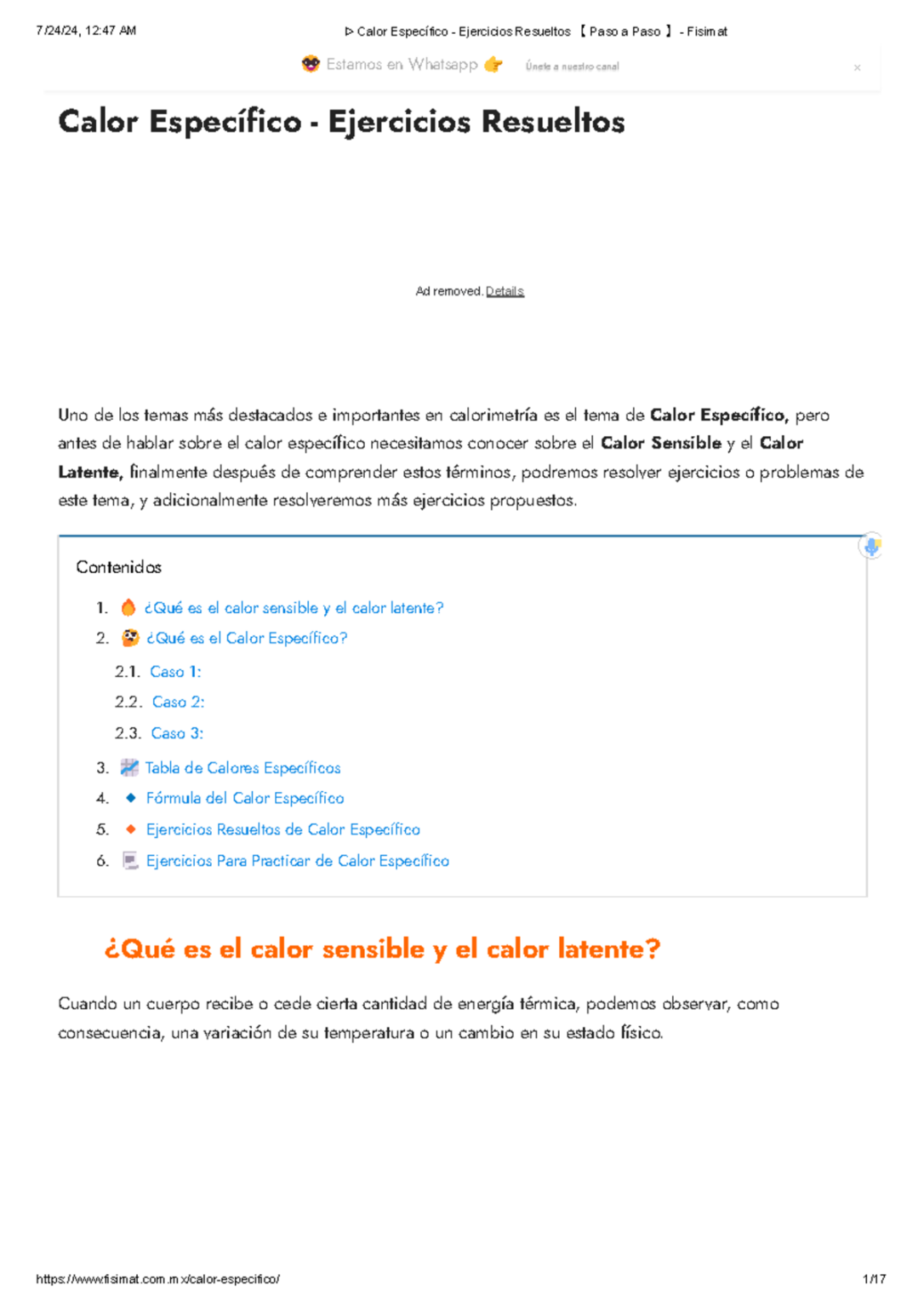 La diferencia entre calor y temperatura explicada de manera claro y concisa